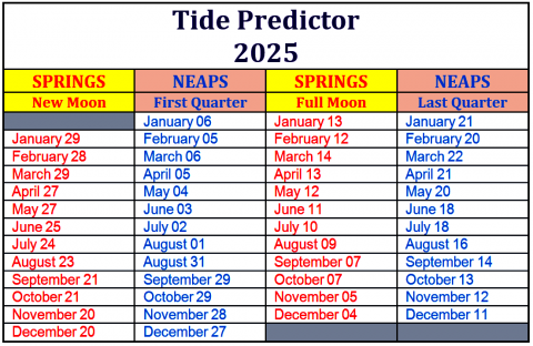 Tide Tables : Monty Mariner
